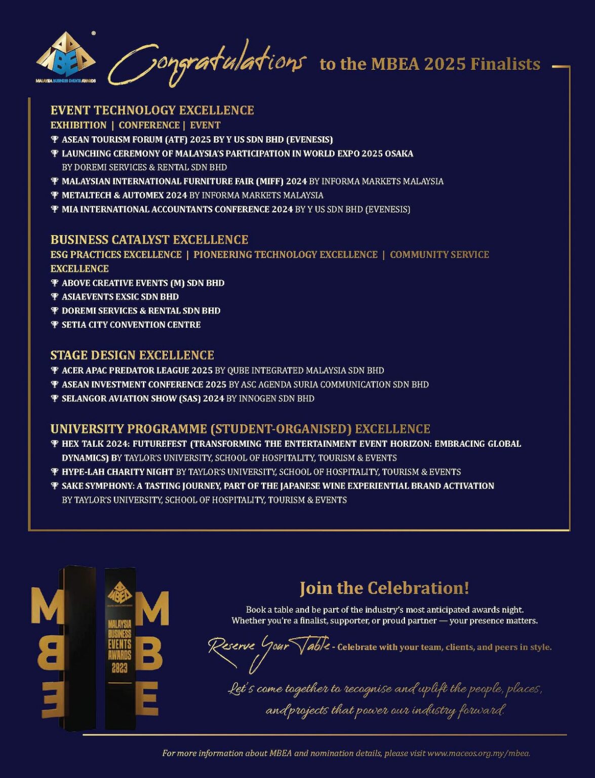 MBEA | Celebrating the Excellence in Business Events